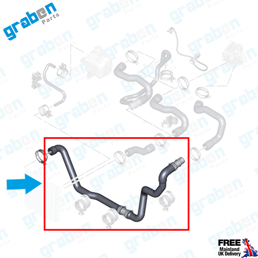 LOWER RADIATOR HOSE FOR MINI COOPER R55 R56 R57 R58 R59 1.6 17122754223 ...